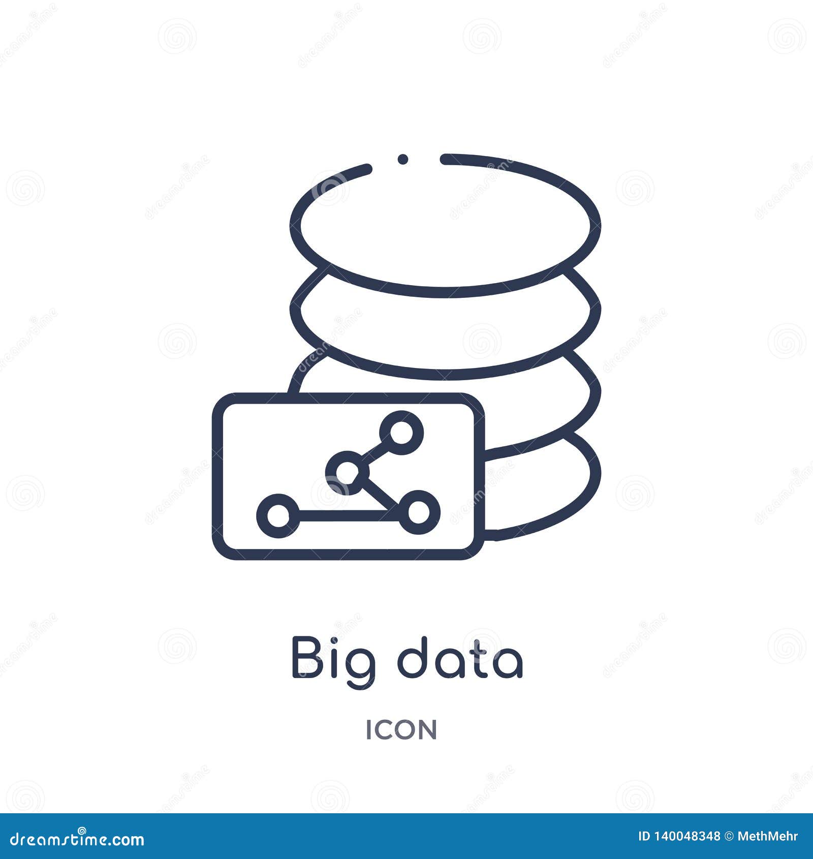 Linear Big Data Icon from Artifical Intelligence Outline Collection ...