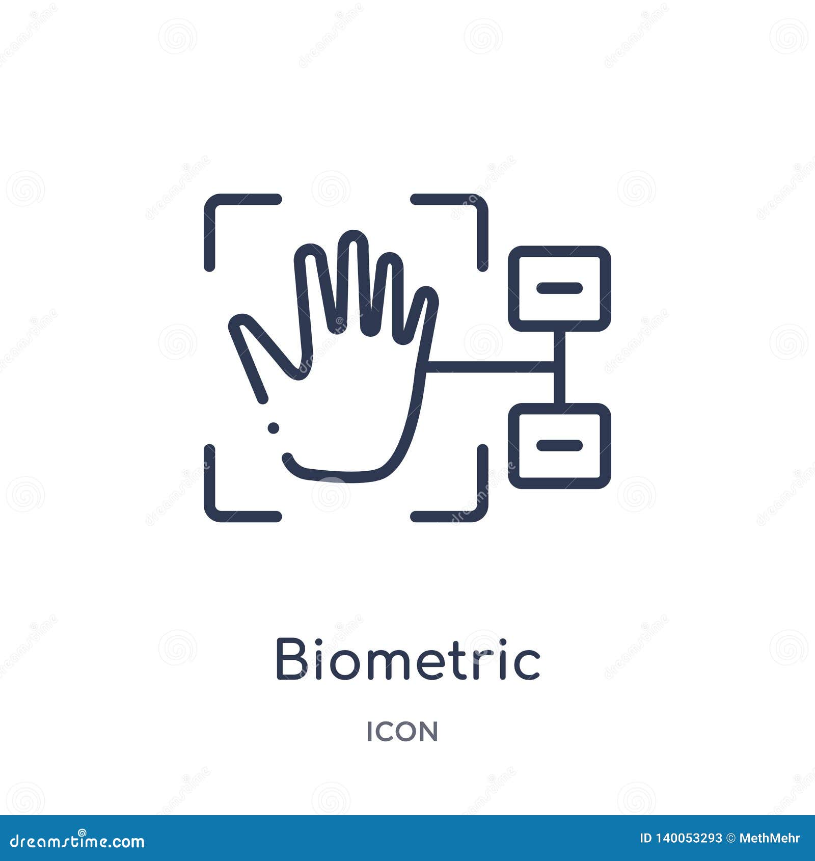 Linear Biometric Identification Icon From Cyber Outline Collection ... Linear Biometric Identification Icon From Cyber Outline Collection ...