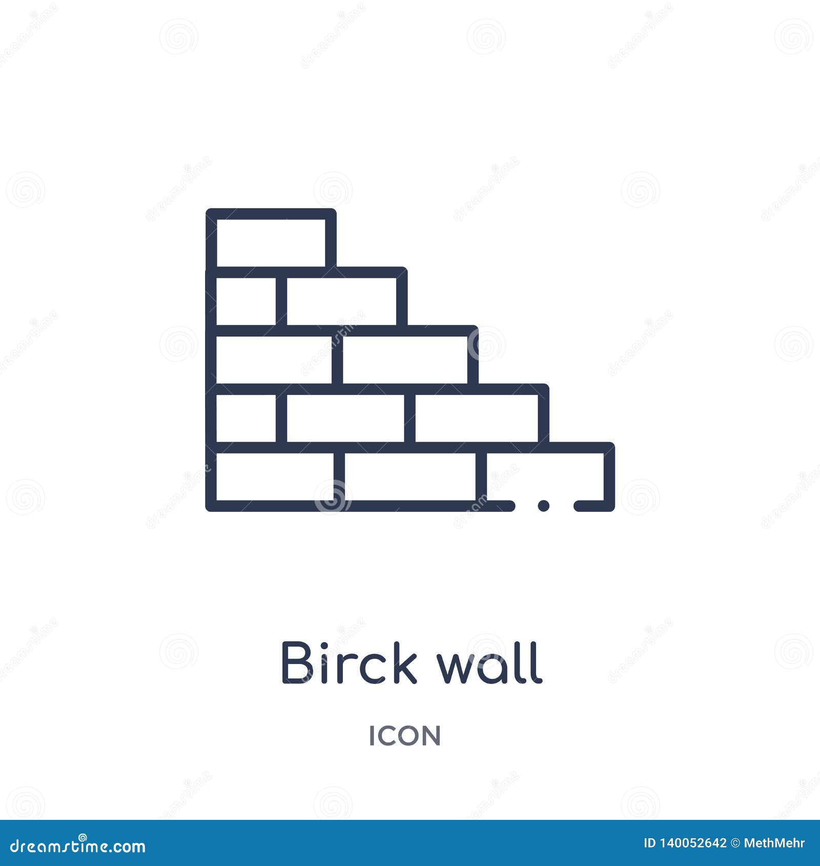 Birck Wall Isolated Icon. Simple Element Illustration From Construction ...