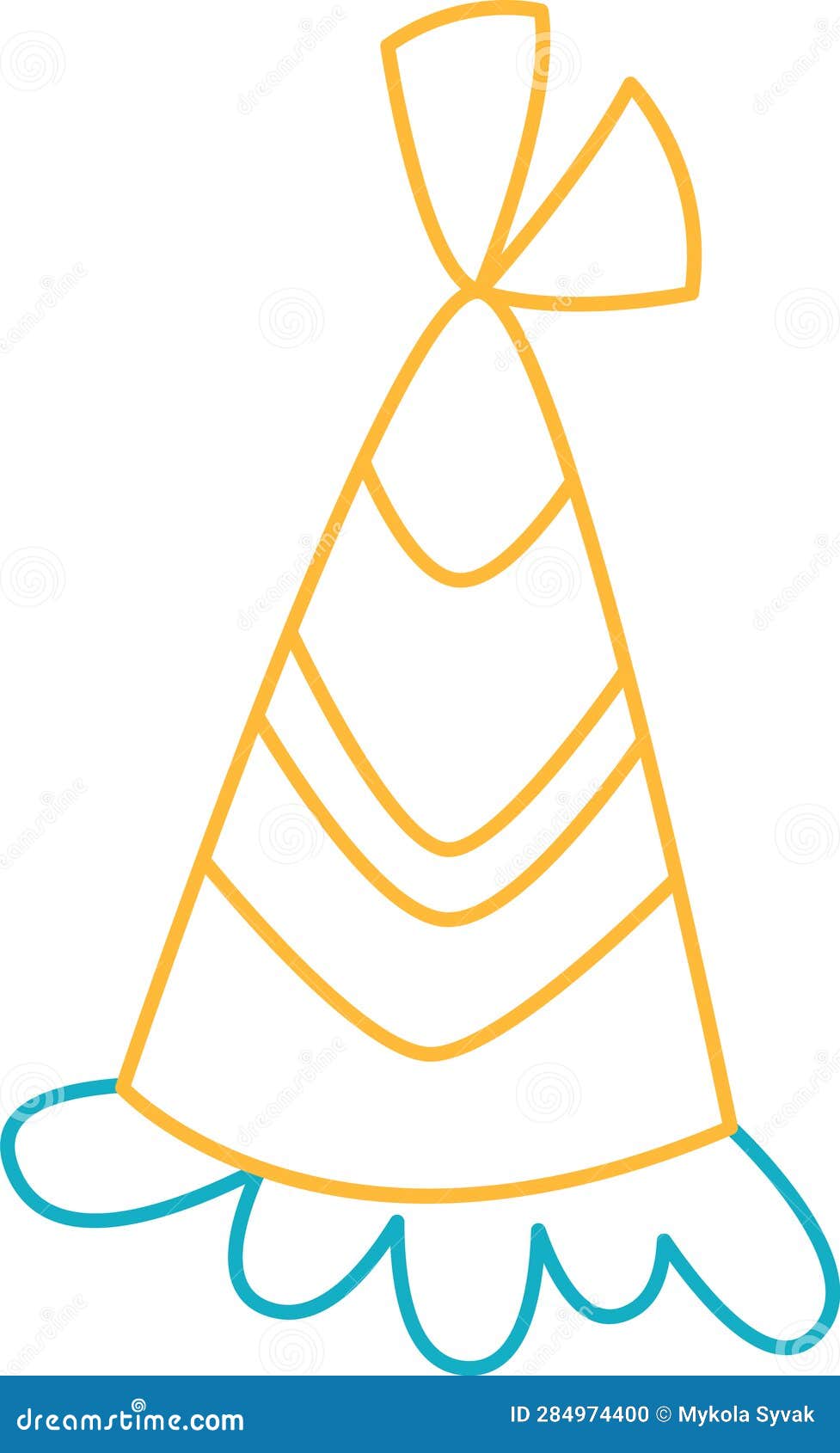 Linear Birthday Hat stock vector. Illustration of event - 284974400