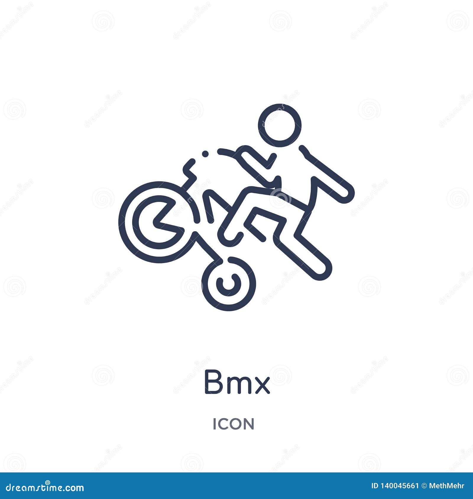 Linear Bmx Icon from Activity and Hobbies Outline Collection. Thin Line ...
