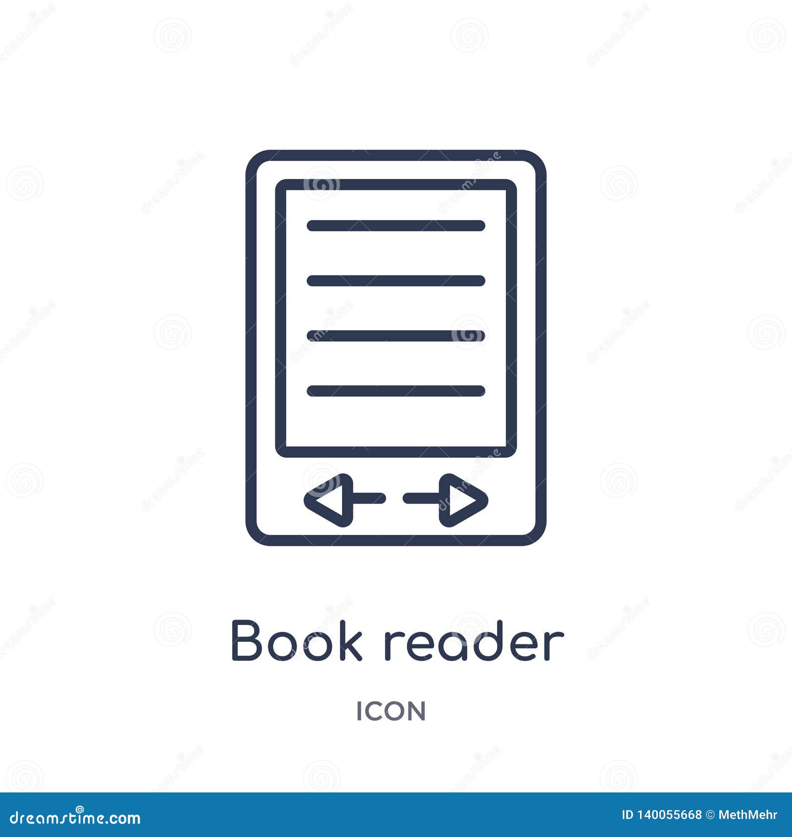Linear Book Reader Icon from Electronic Devices Outline Collection ...