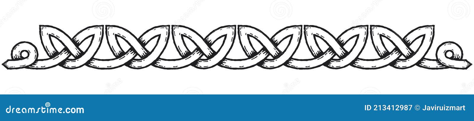Simple Celtic Knot Border, with Shadows Stock Vector - Illustration of ...
