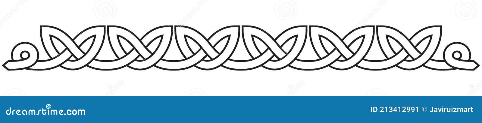 Simple Celtic Knot Border, with Shadows Stock Vector - Illustration of decor, isolated: 213412991