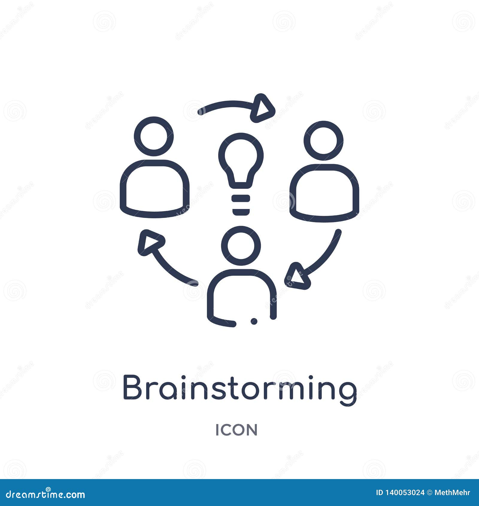 Linear Brainstorming Icon From Creative Process Outline Collection ... Linear Brainstorming Icon From Creative Process Outline Collection ...
