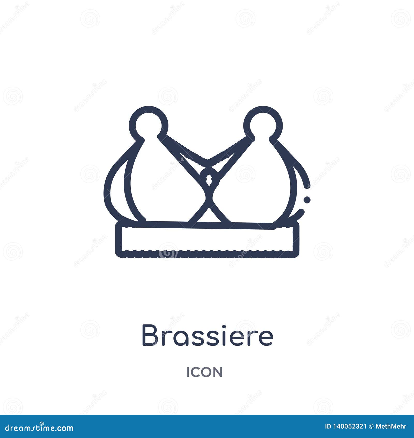 Linear Brassiere Icon From Clothes Outline Collection Thin Line Brassiere Vector Isolated On