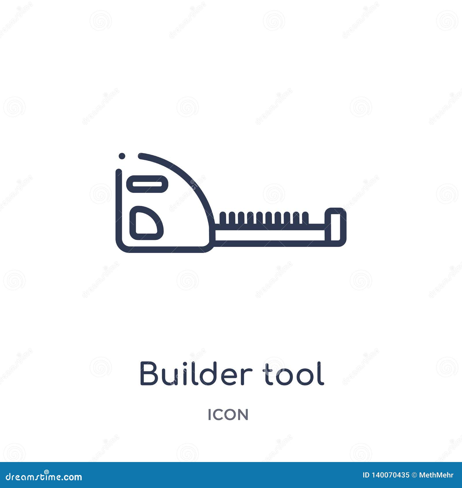 Linear Builder Tool Icon from Buildings Outline Collection. Thin Line ...
