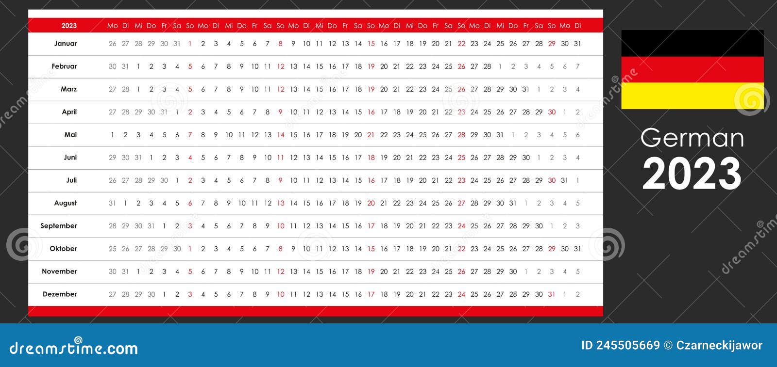 Linear Calendar For 2022 Year. Vector Illustration. Yearly Grid Of ... Linear Calendar For 2022 Year. Vector Illustration. Yearly Grid Of ...