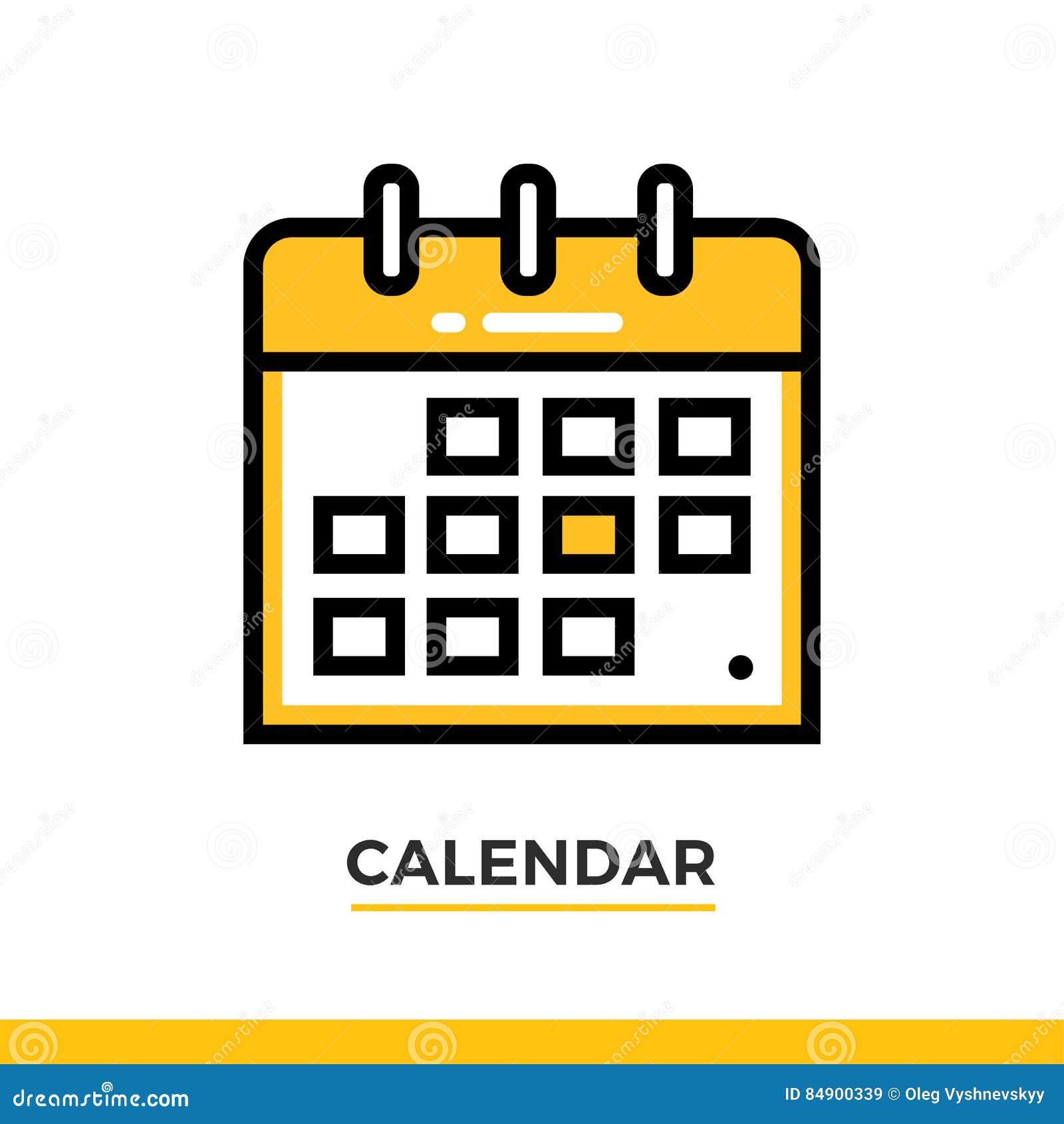 Linear Calendar Icon. Pictogram in Outline Style. Vector Modern Flat ...