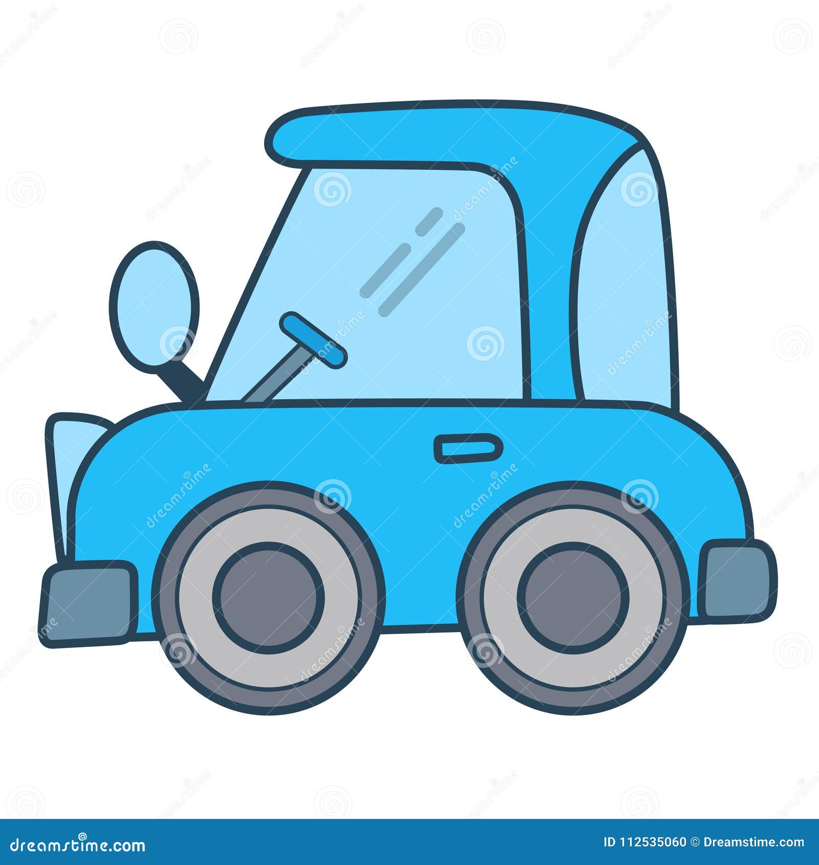 Linear Car on White Background Stock Vector - Illustration of garage ...