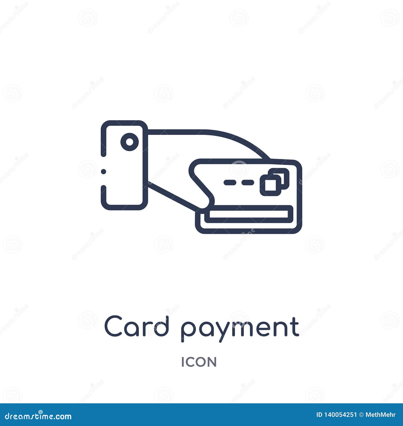 Linear Card Payment Icon From Ecommerce And Payment Outline Collection. Thin Line Card Payment ...