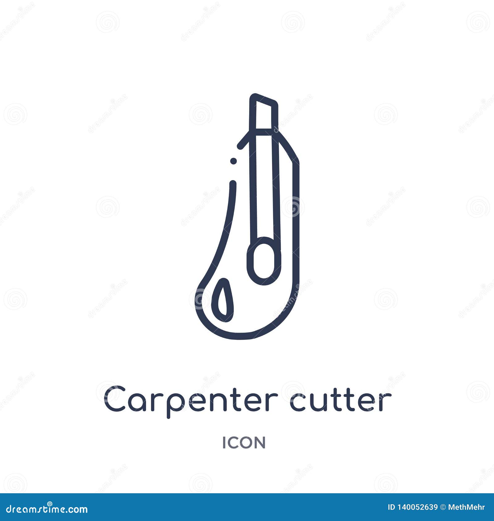 Linear Carpenter Cutter Icon from Construction Tools Outline Collection ...