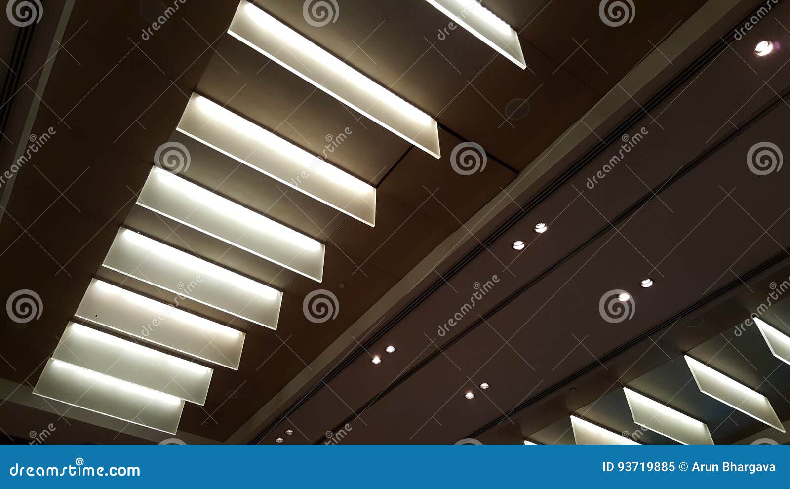 Linear Ceiling Lighting Panel Stock Image - Image of illuminate, panel ...