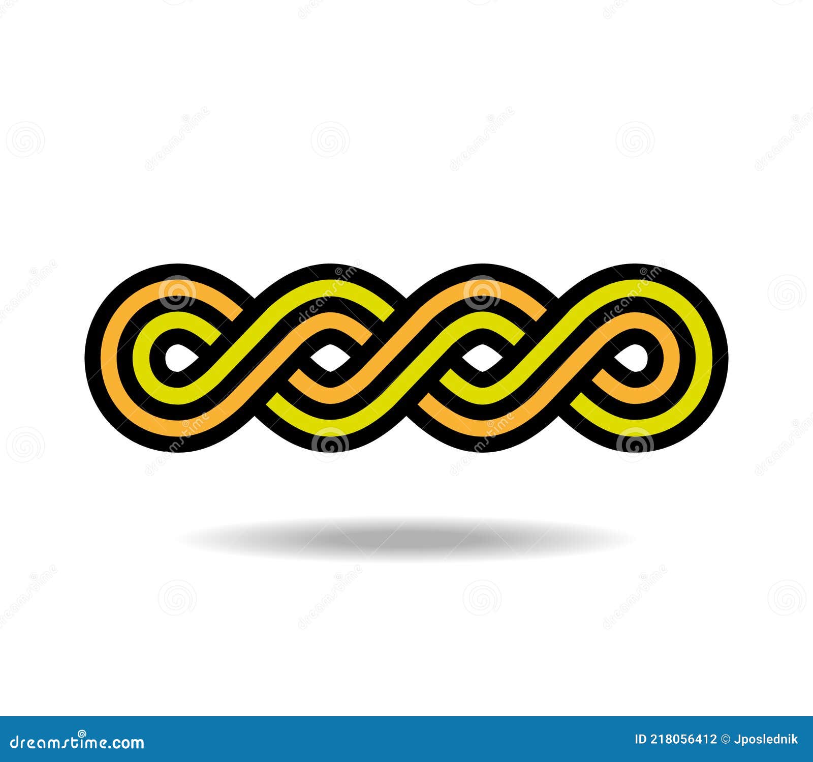 Linear Celtic Or Greek Pattern Woven From Three Lines. Infinity Symbol ...