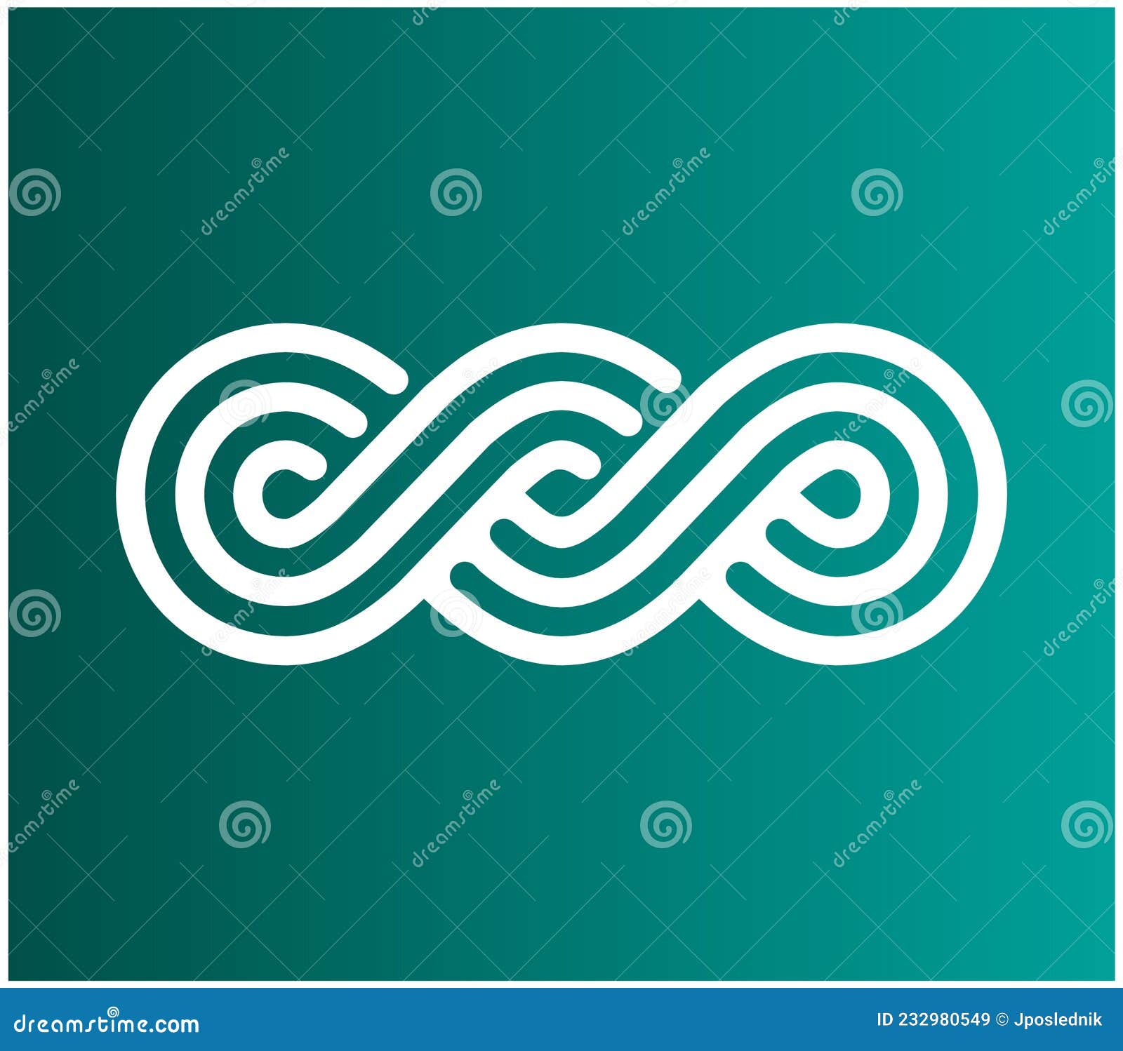 Linear Celtic Or Greek Pattern Woven From Three Lines. Infinity Symbol ...