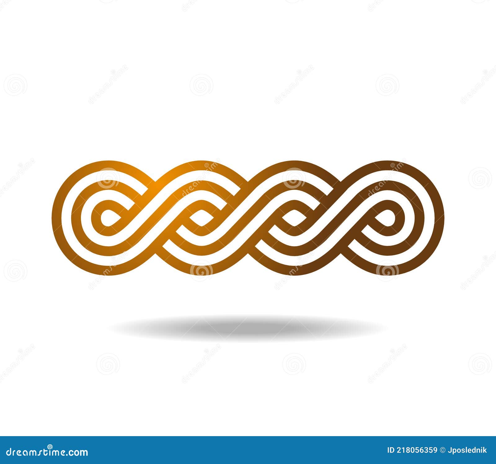 Linear Celtic Or Greek Pattern Woven From Three Lines. Infinity Symbol ...