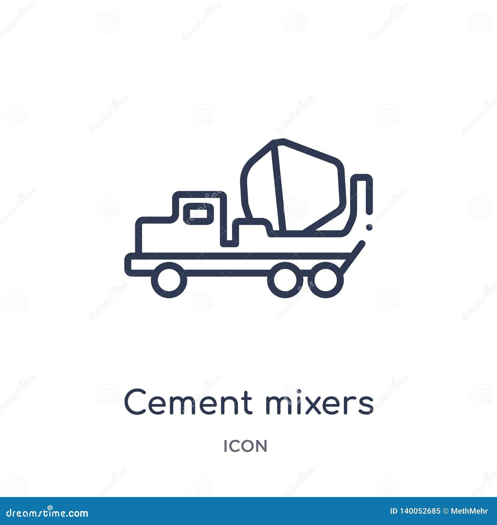Linear Cement Icon From Construction Outline Collection. Thin Line ...
