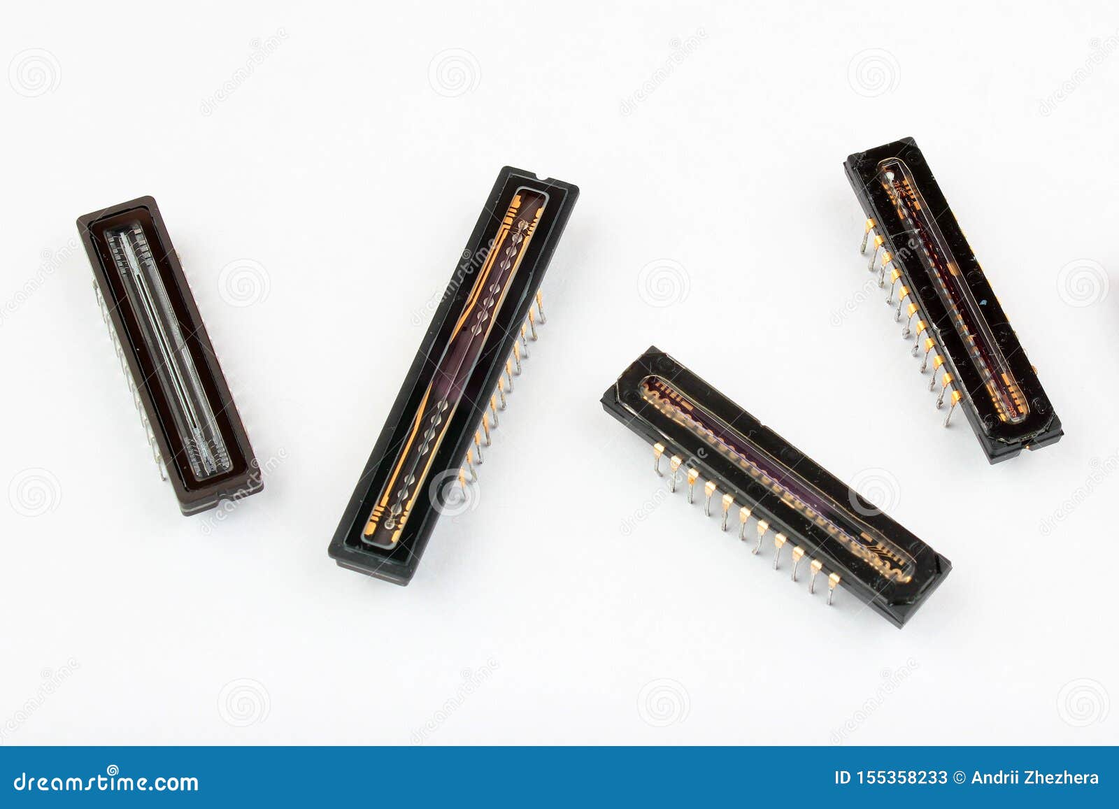 Linear Charged Coupled Devices CCD, Optical Sensor Chips From Scanners ...