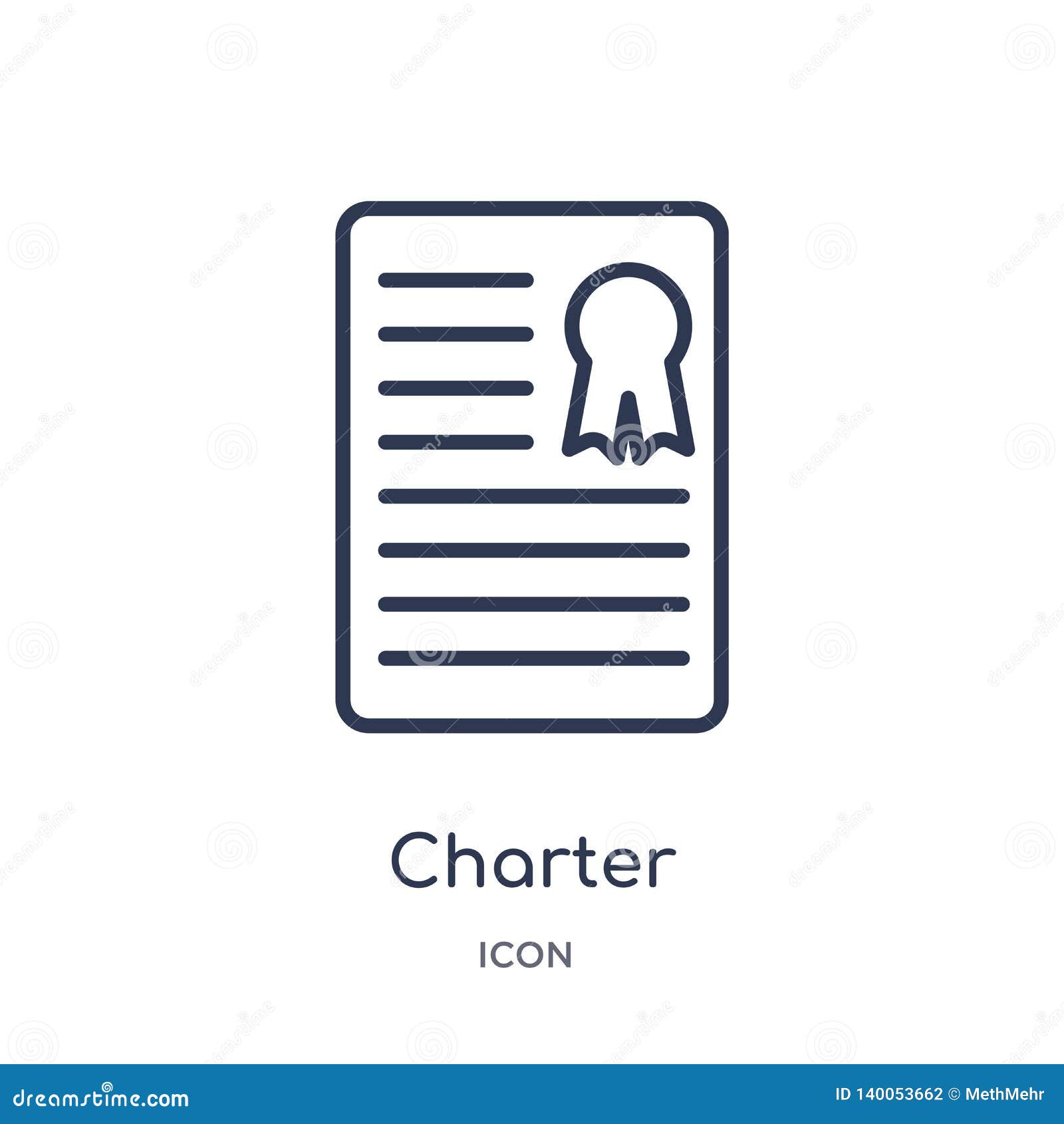 Charter Icon. Certificate Isolated On White Background. Design Elements ...