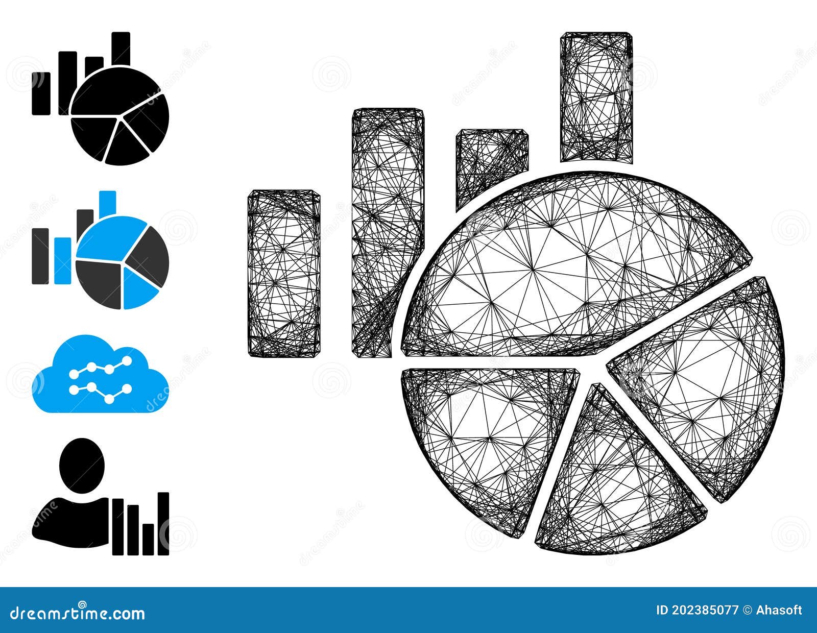 Linear Charts Vector Mesh stock vector. Illustration of abstract ...