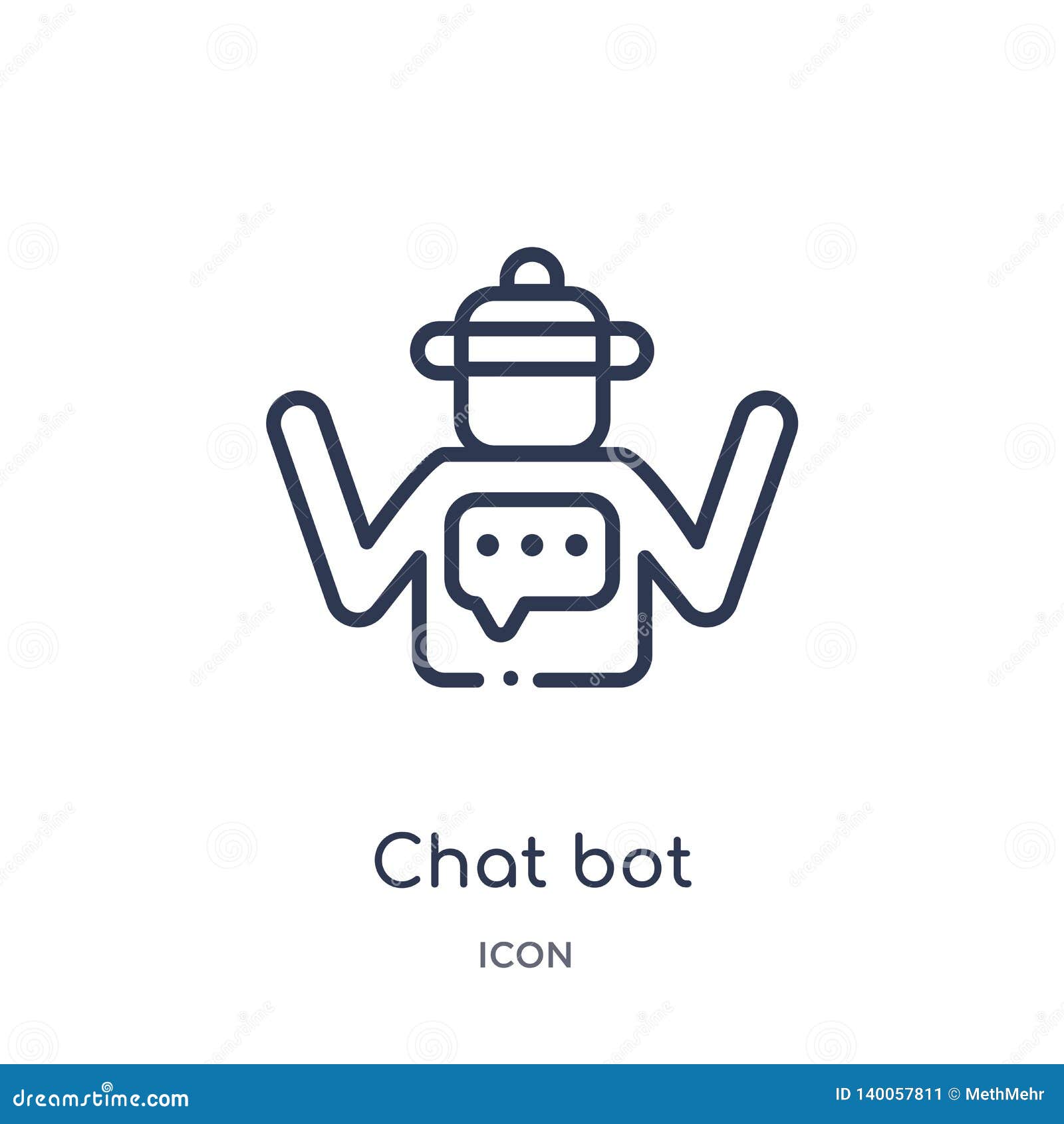 Linear Chat Bubble Icon From Comunation Outline Collection. Thin Line ...