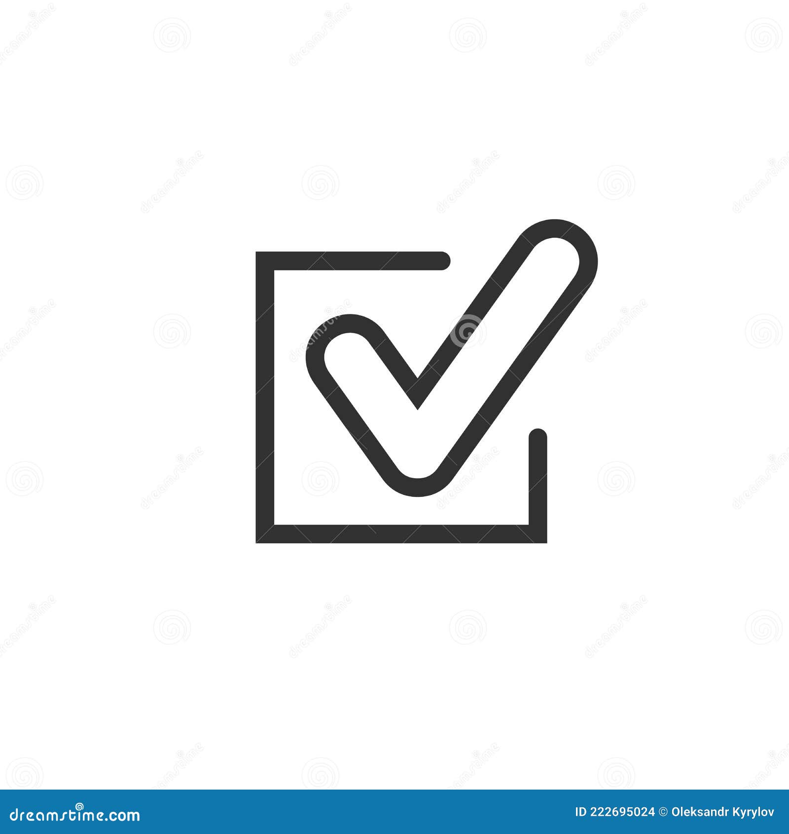 Linear Check Mark Icon From Education Outline Collection. Thin Line ...
