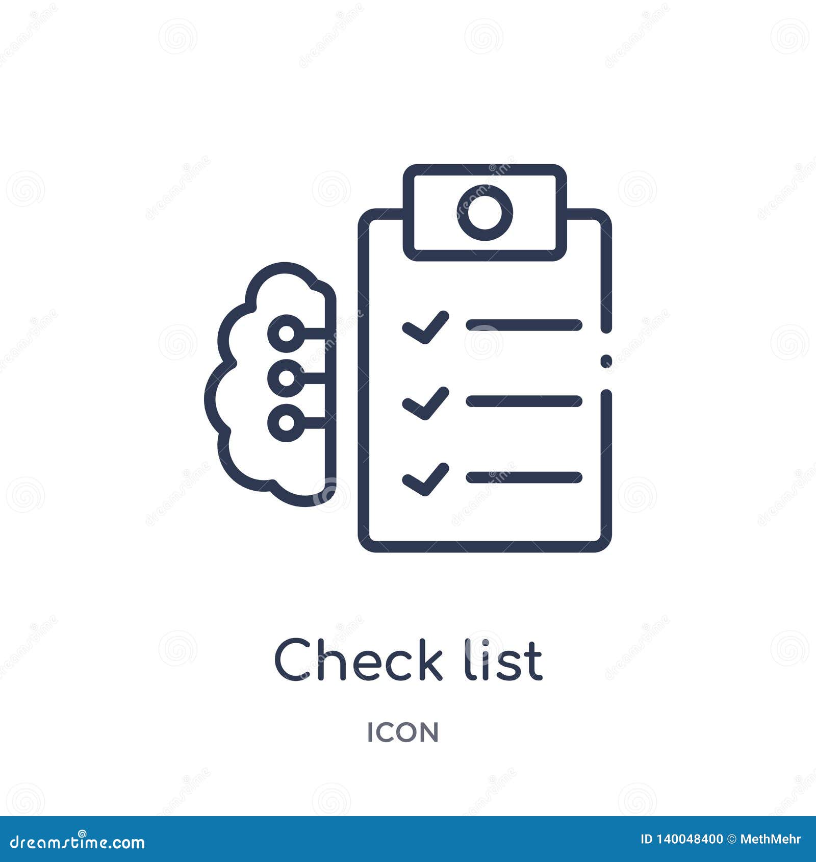 Linear Check List Icon from Artificial Intellegence and Future ...