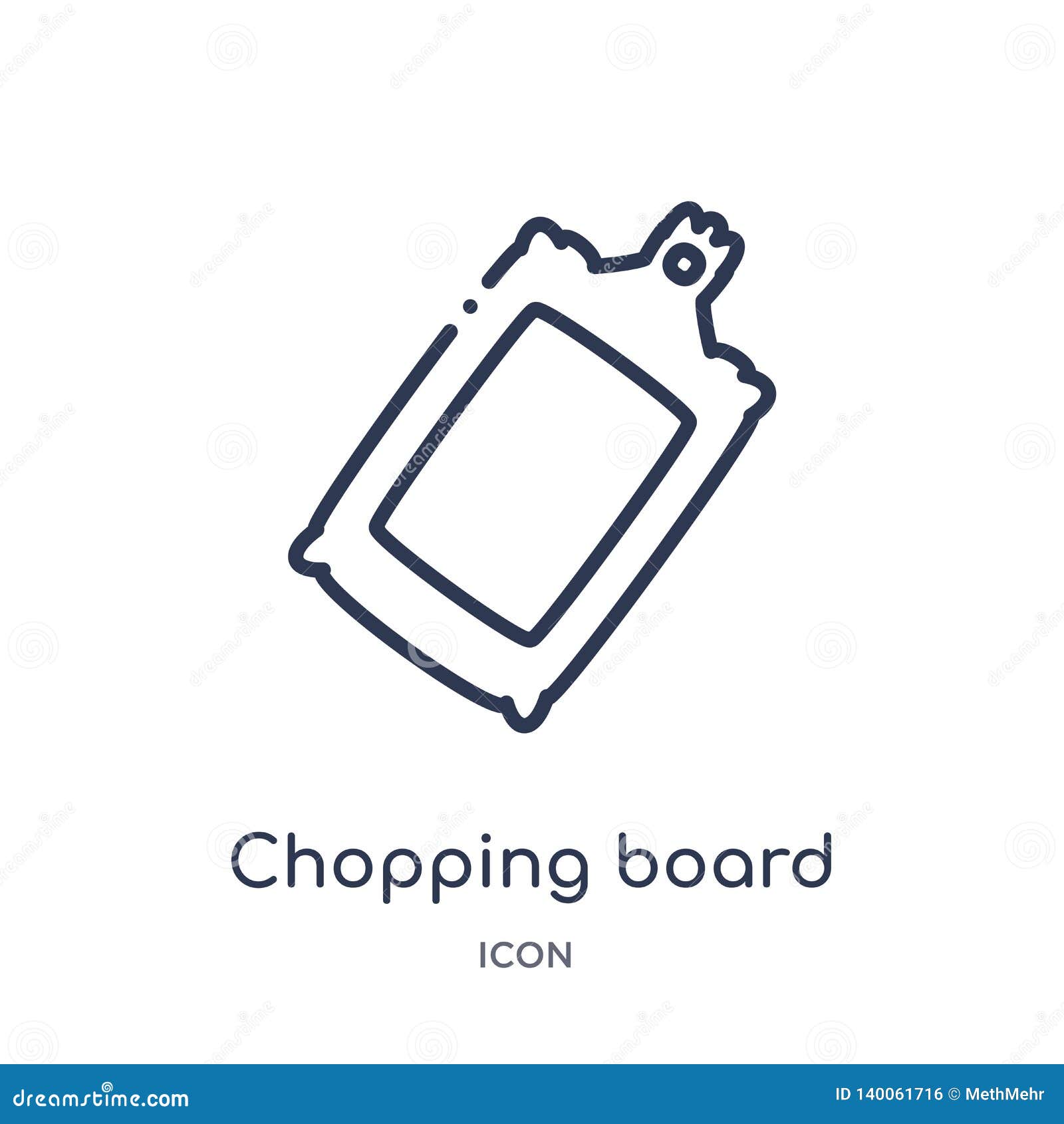 Linear Chopping Board Icon from Kitchen Outline Collection. Thin Line ...