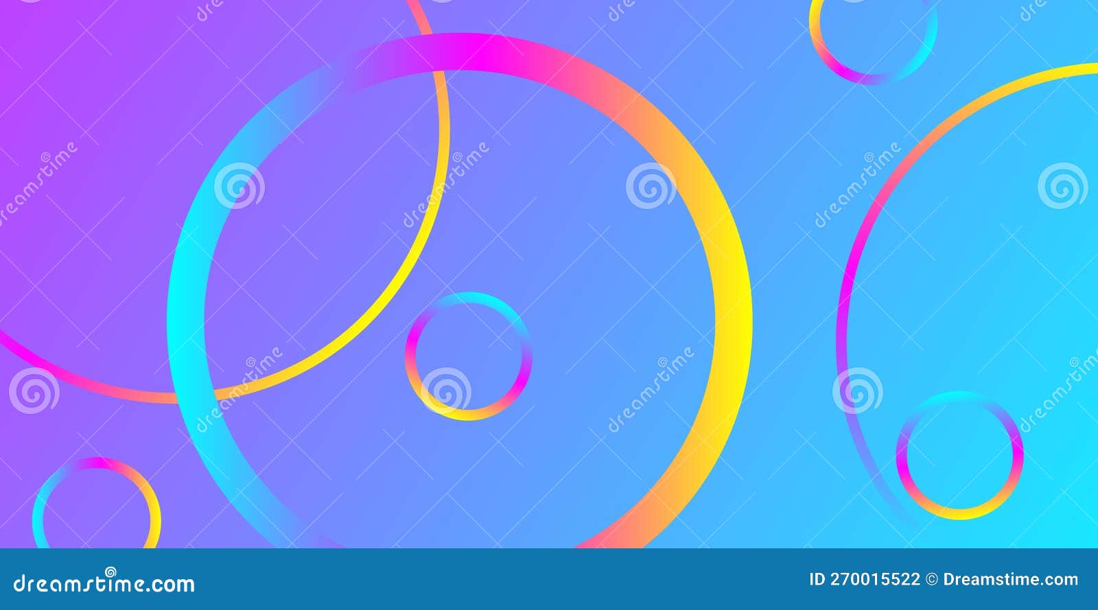 Linear Circles Pattern with Trendy Gradient, Abstract Composition on ...