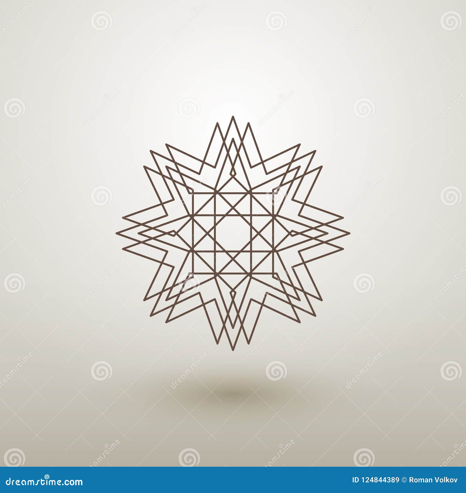 Vector geometric symbol stock vector. Illustration of luxury - 124844389