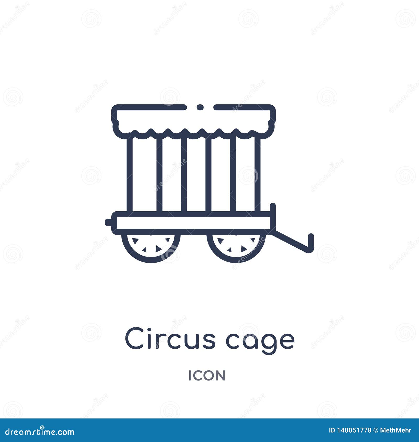 Linear Circus Cage Icon From Circus Outline Collection. Thin Line ...