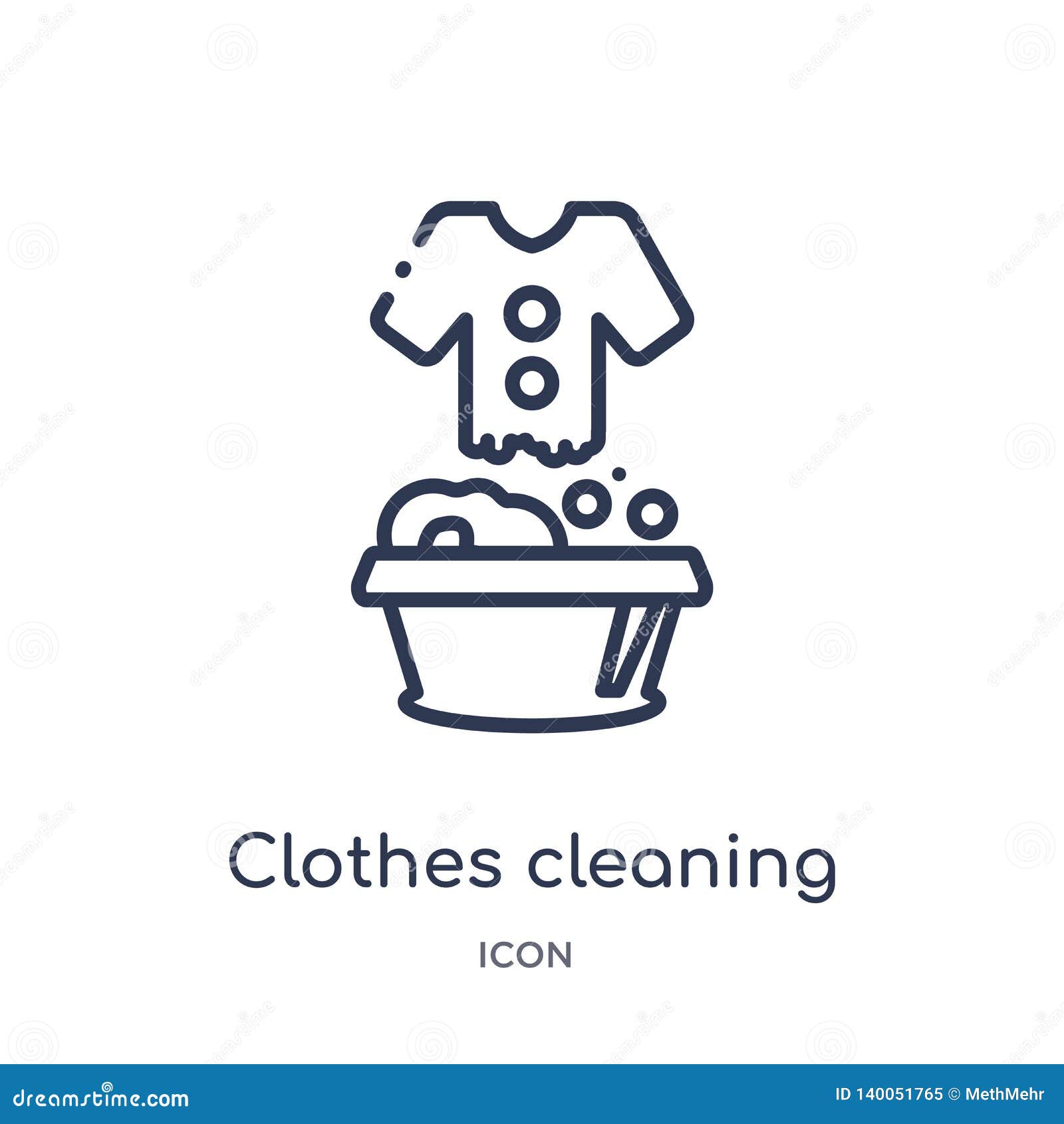 Linear Clothes Cleaning Icon from Cleaning Outline Collection. Thin ...