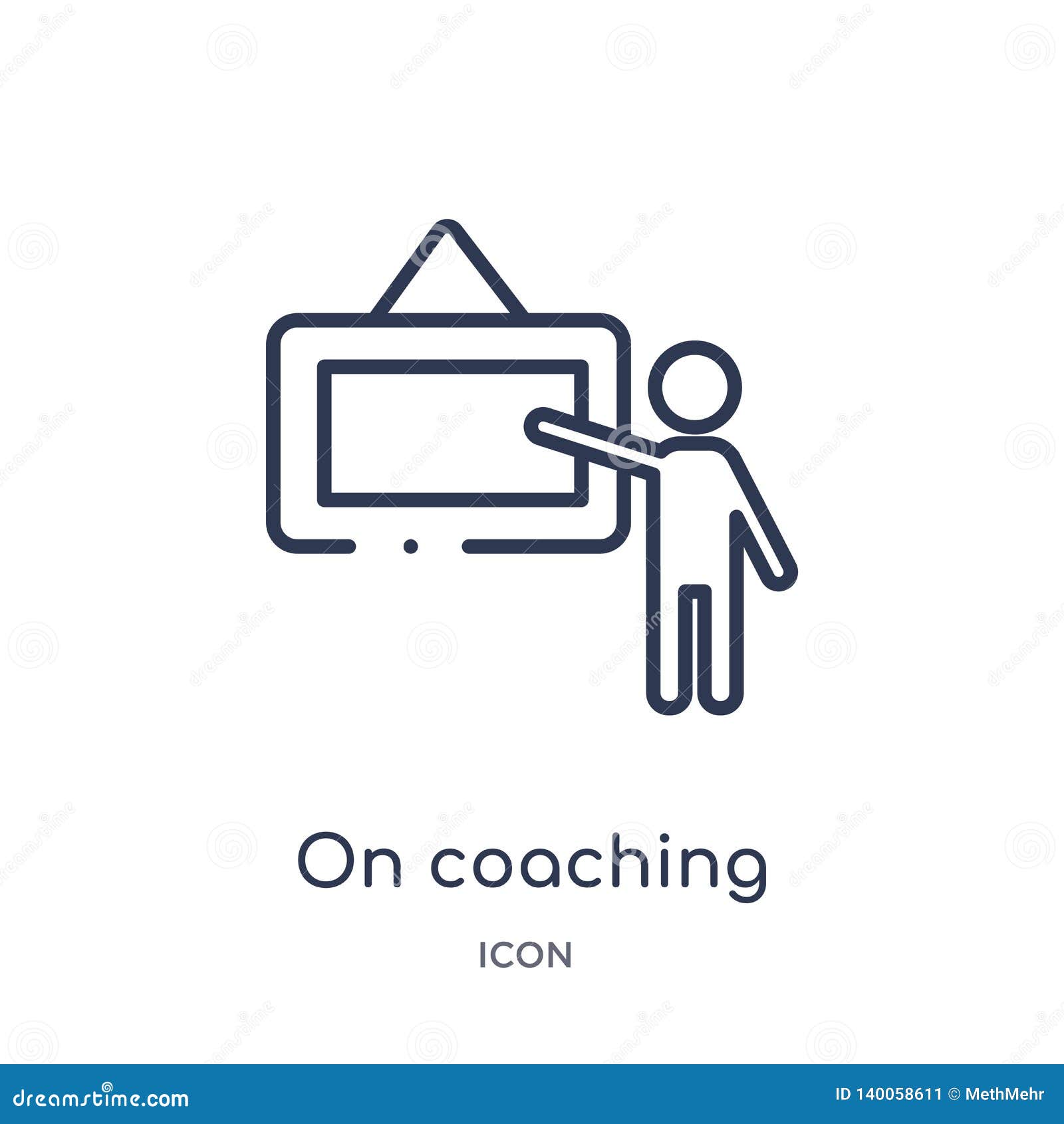 Linear on Coaching Icon from General Outline Collection. Thin Line on ...