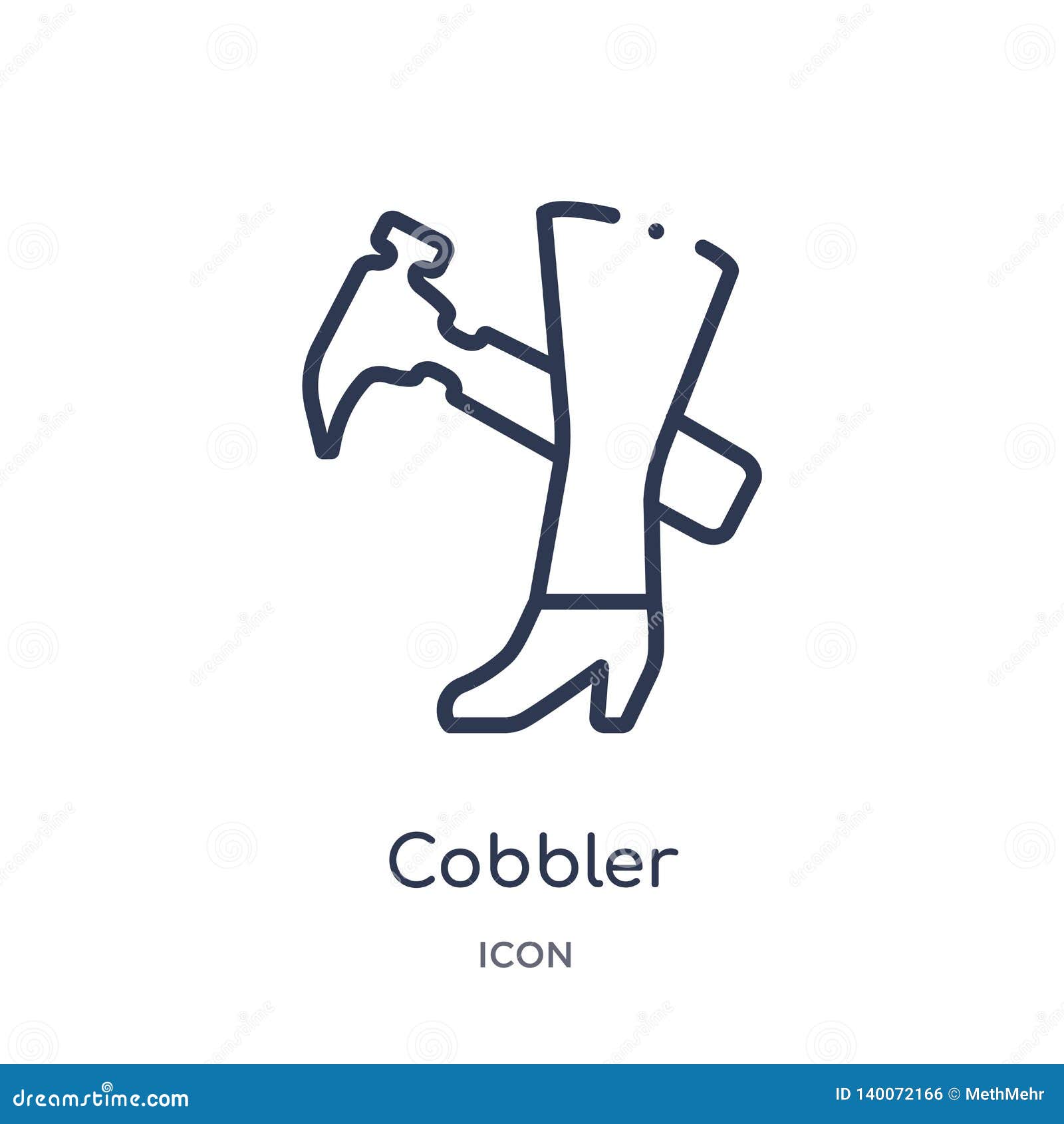 Linear Cobbler Icon from Edit Tools Outline Collection. Thin Line ...