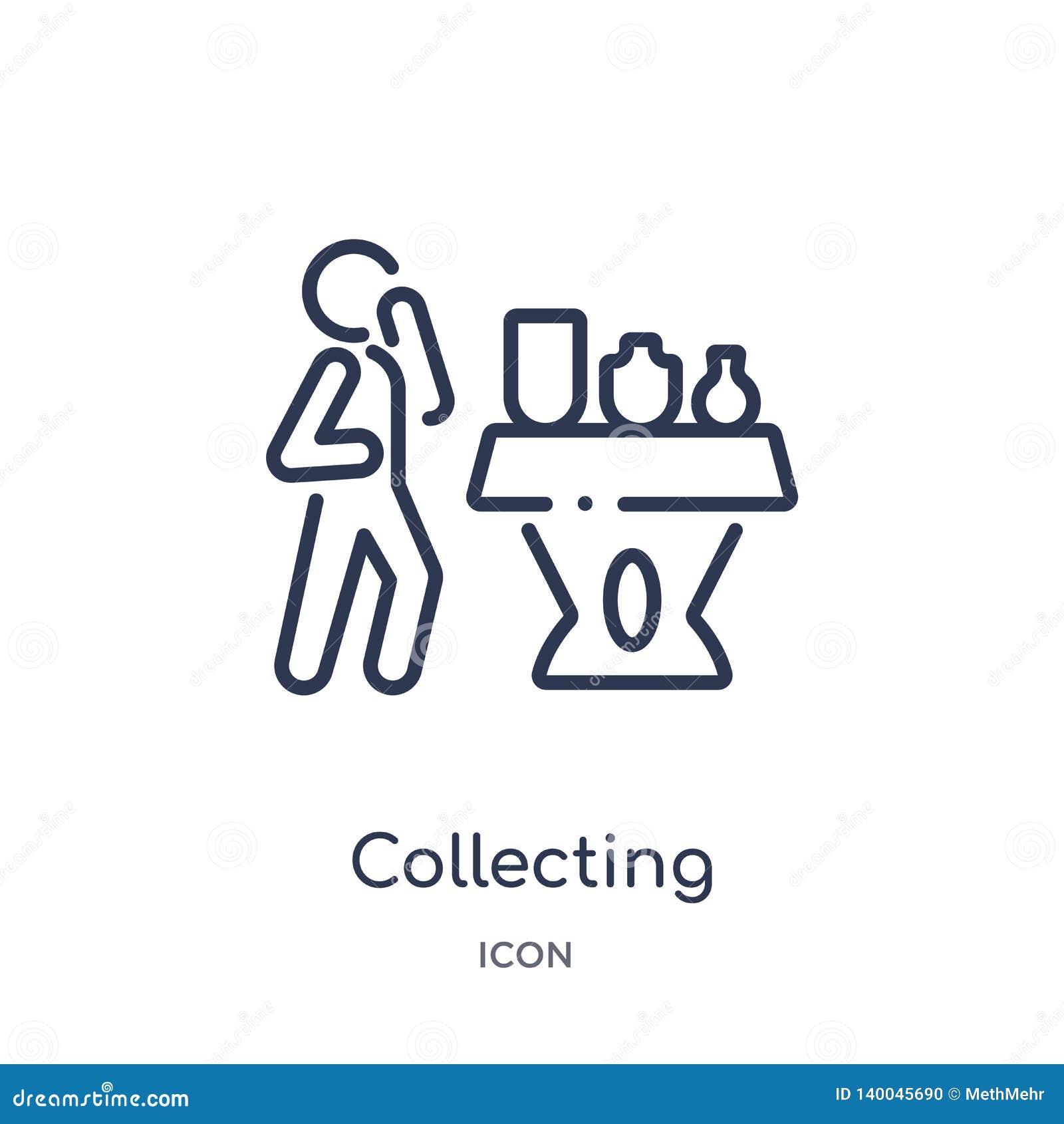 Linear Collecting Icon from Activity and Hobbies Outline Collection ...