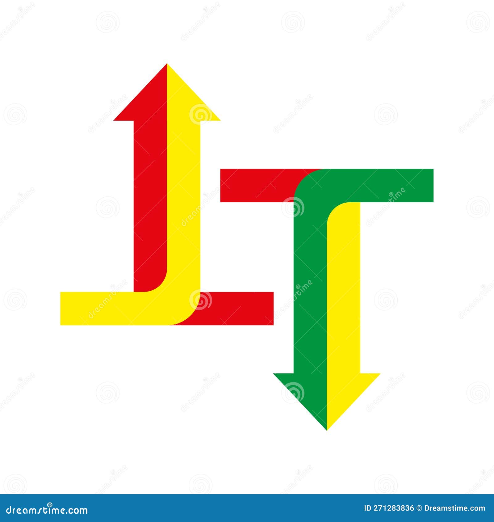 Linear Colored Connected Arrows. Business Success Strategy. Vector ...