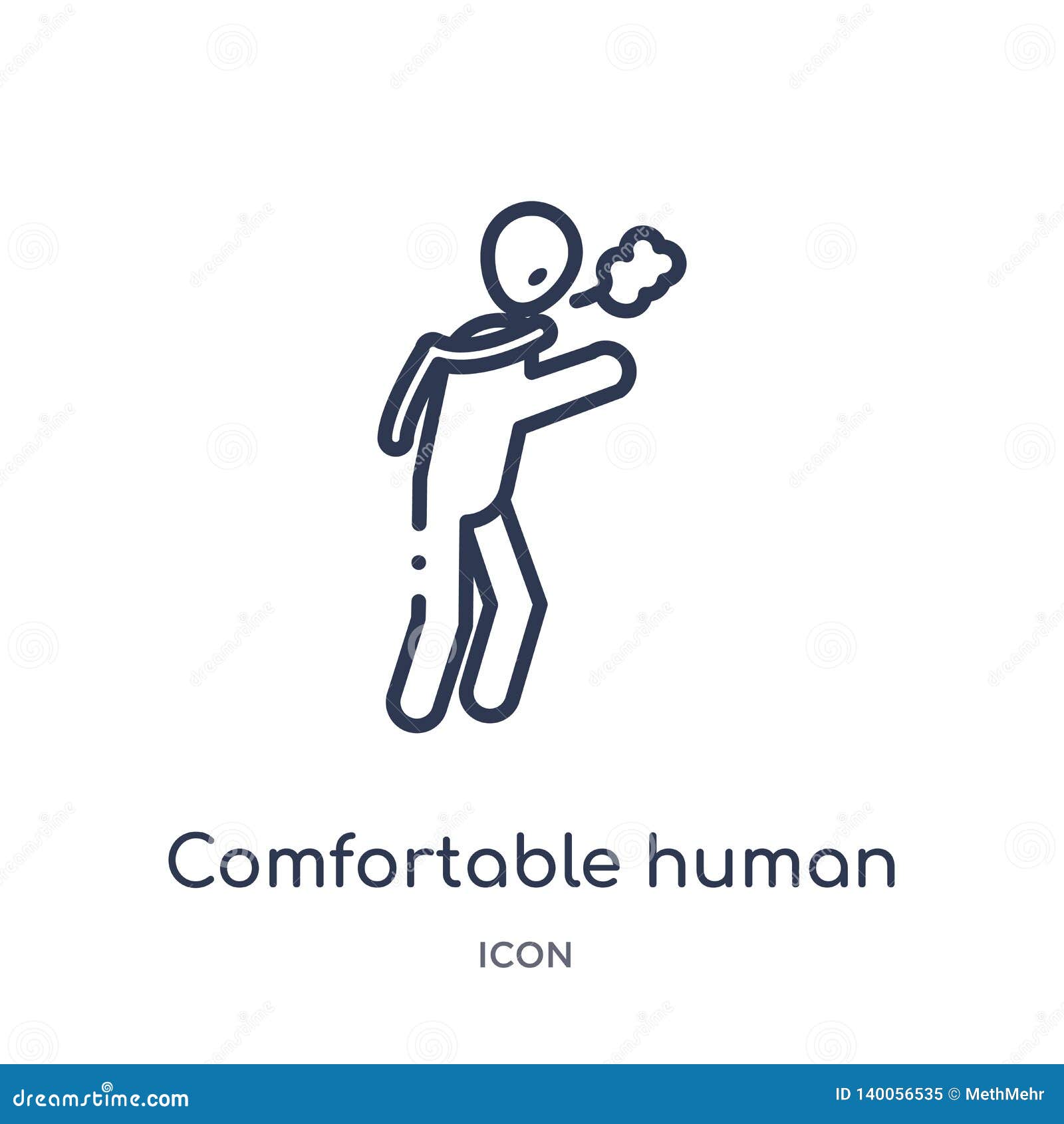 Linear Comfortable Human Icon from Feelings Outline Collection. Thin ...