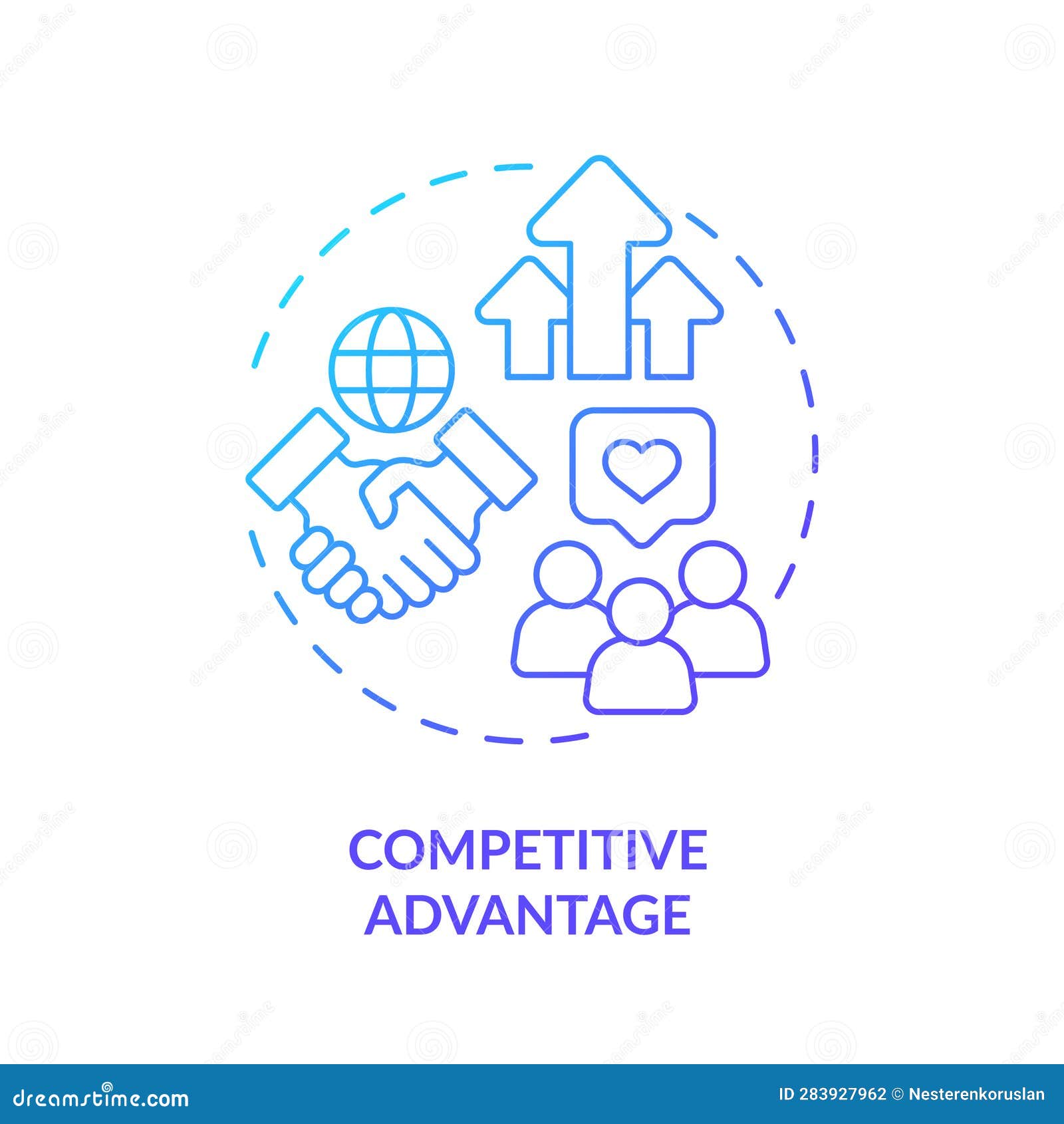 Linear Competitive Advantage Icon FDI Concept Stock Vector ... Linear Competitive Advantage Icon FDI Concept Stock Vector ...