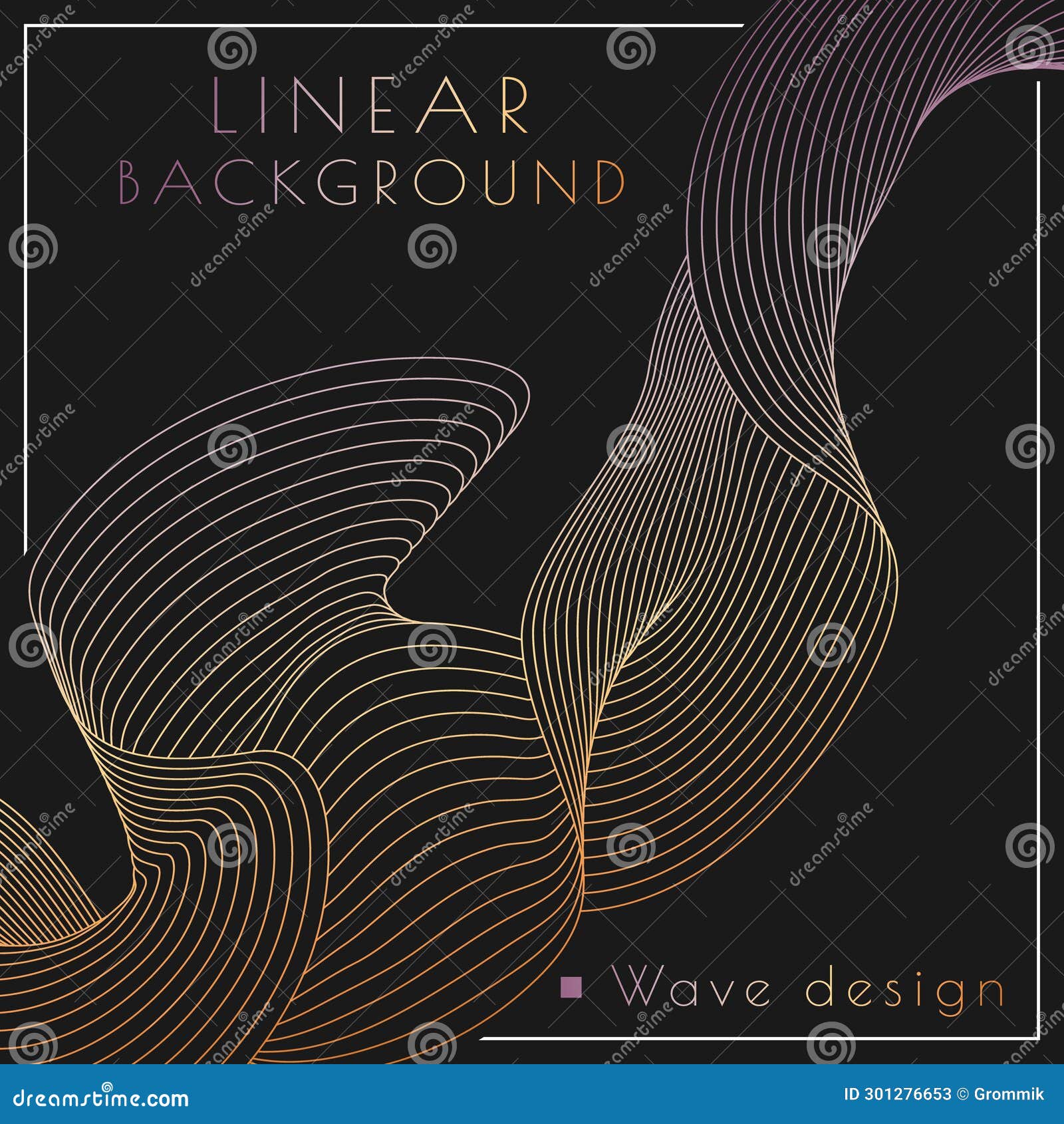Linear Composition. Colorful Abstract Lines Template for Cover, Banner ...