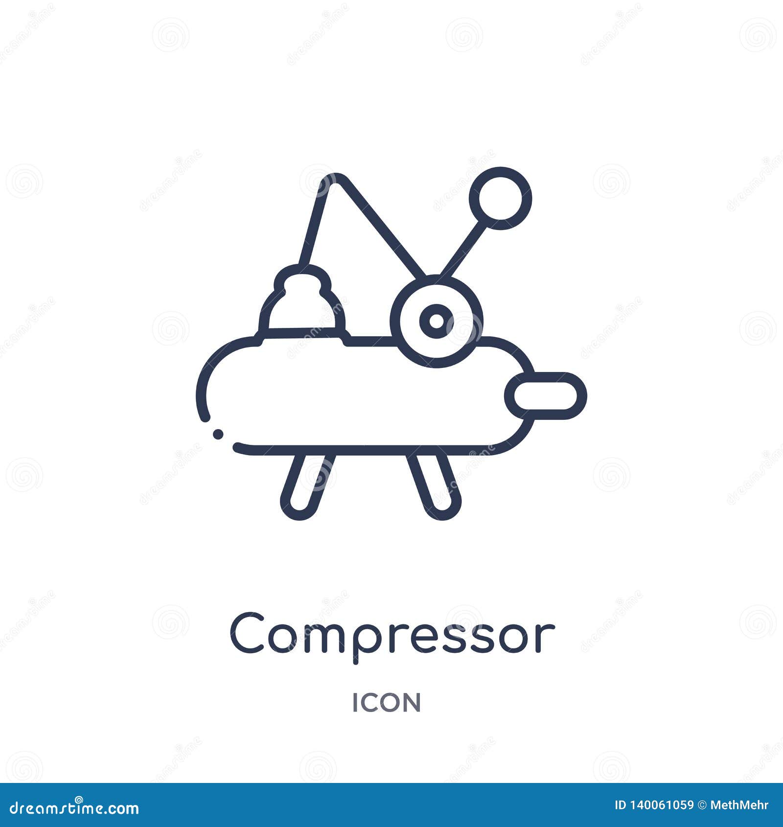 Linear Compressor Icon from Industry Outline Collection. Thin Line ...