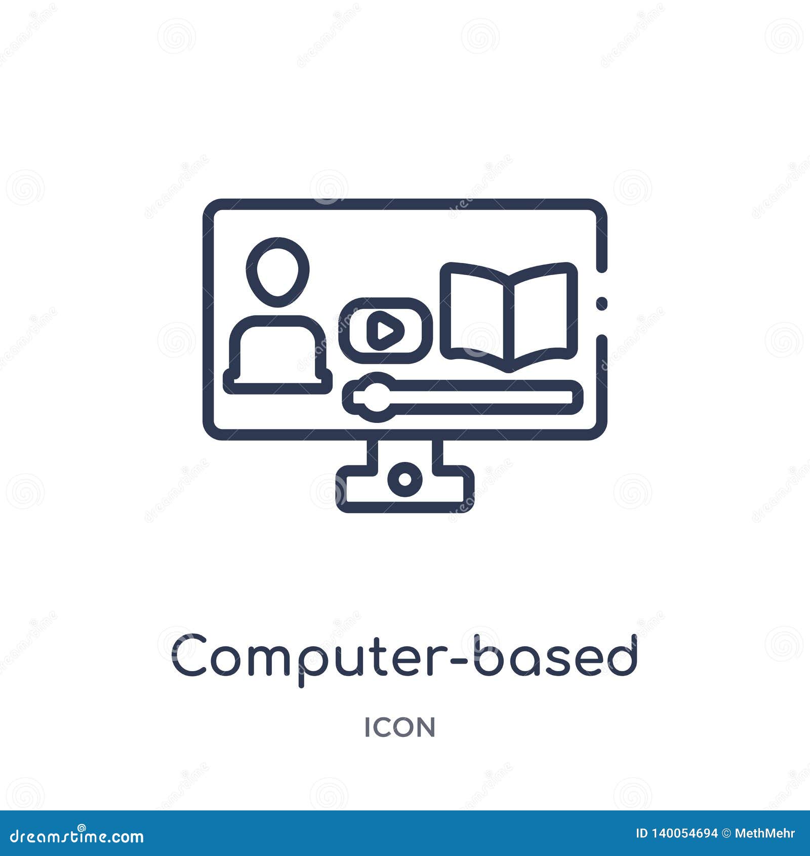 Linear Computer Tower Icon From Electronic Stuff Fill Outline Collection Thin Line Computer