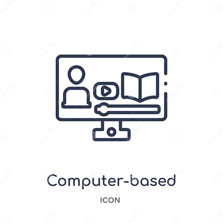 Linear Computer-based Training Icon from Elearning and Education ...