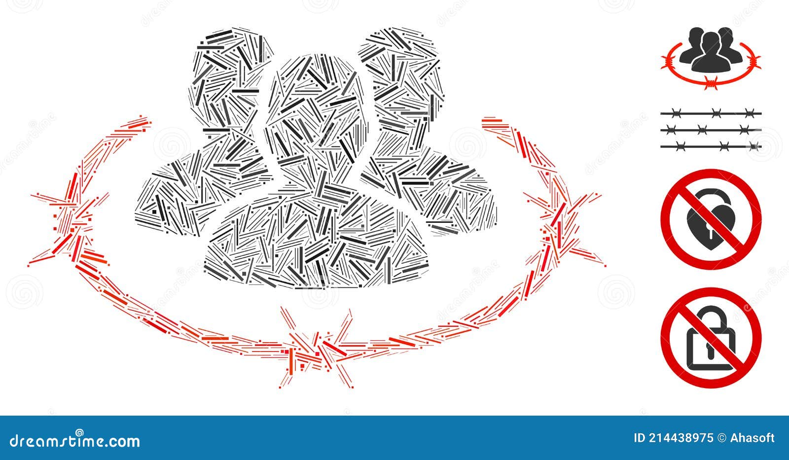 Linear Concentration Camp Icon Vector Mosaic Stock Vector ...