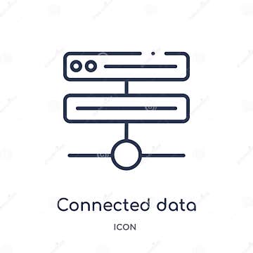 Linear Connected Data Icon from Business and Analytics Outline ...