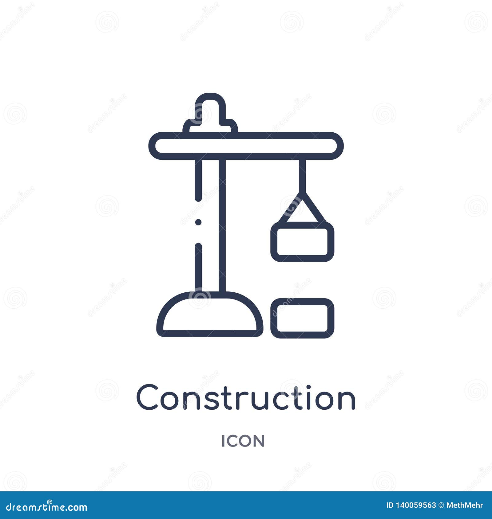 Linear Construction Icon from Geometry Outline Collection. Thin Line ...