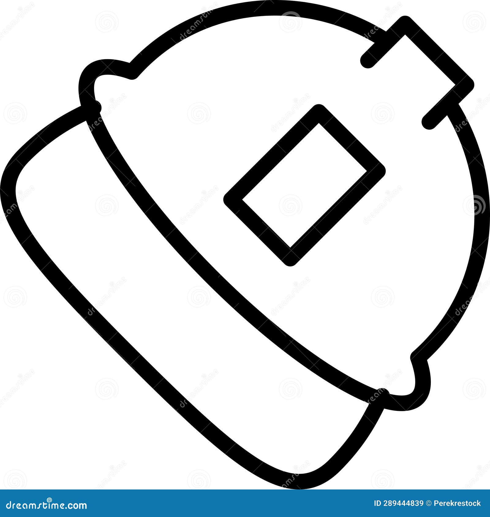 Linear Construction Safety Helmet Icon As an Editable Outline for Your ...