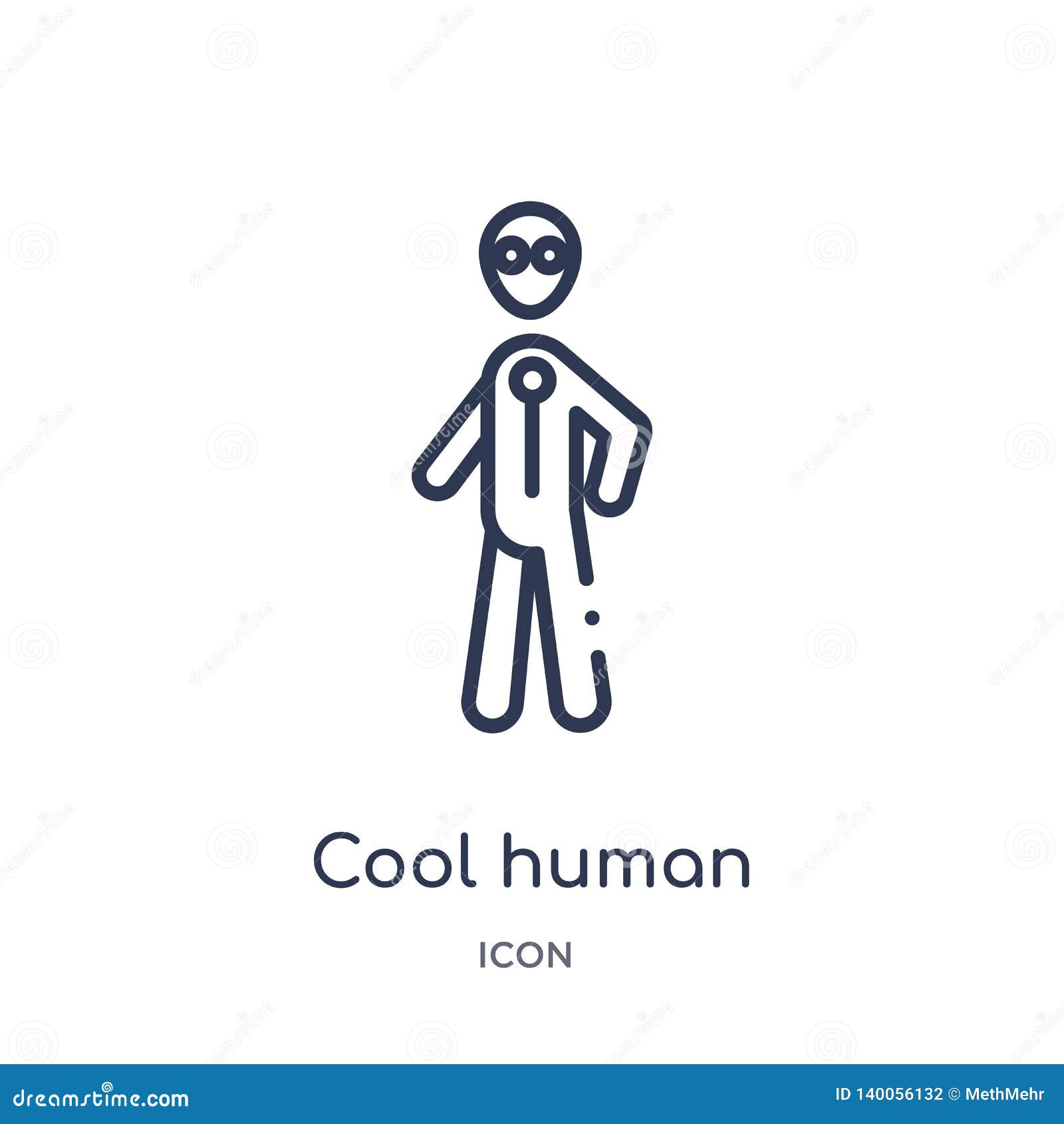 Linear Cool Emoji Icon From Emoji Outline Collection. Thin Line Cool ...