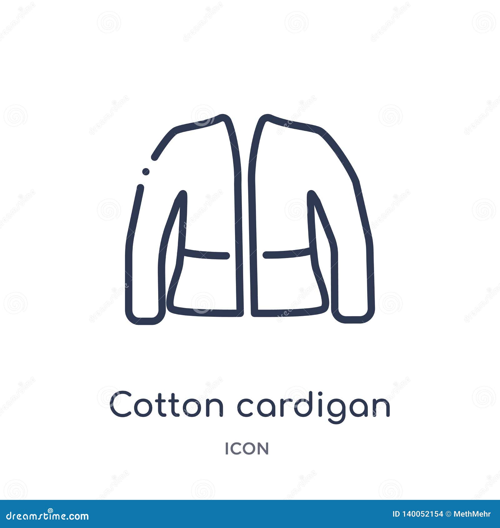 Linear Cotton Cardigan Icon from Clothes Outline Collection. Thin Line ... Linear Cotton Cardigan Icon from Clothes Outline Collection. Thin Line ...
