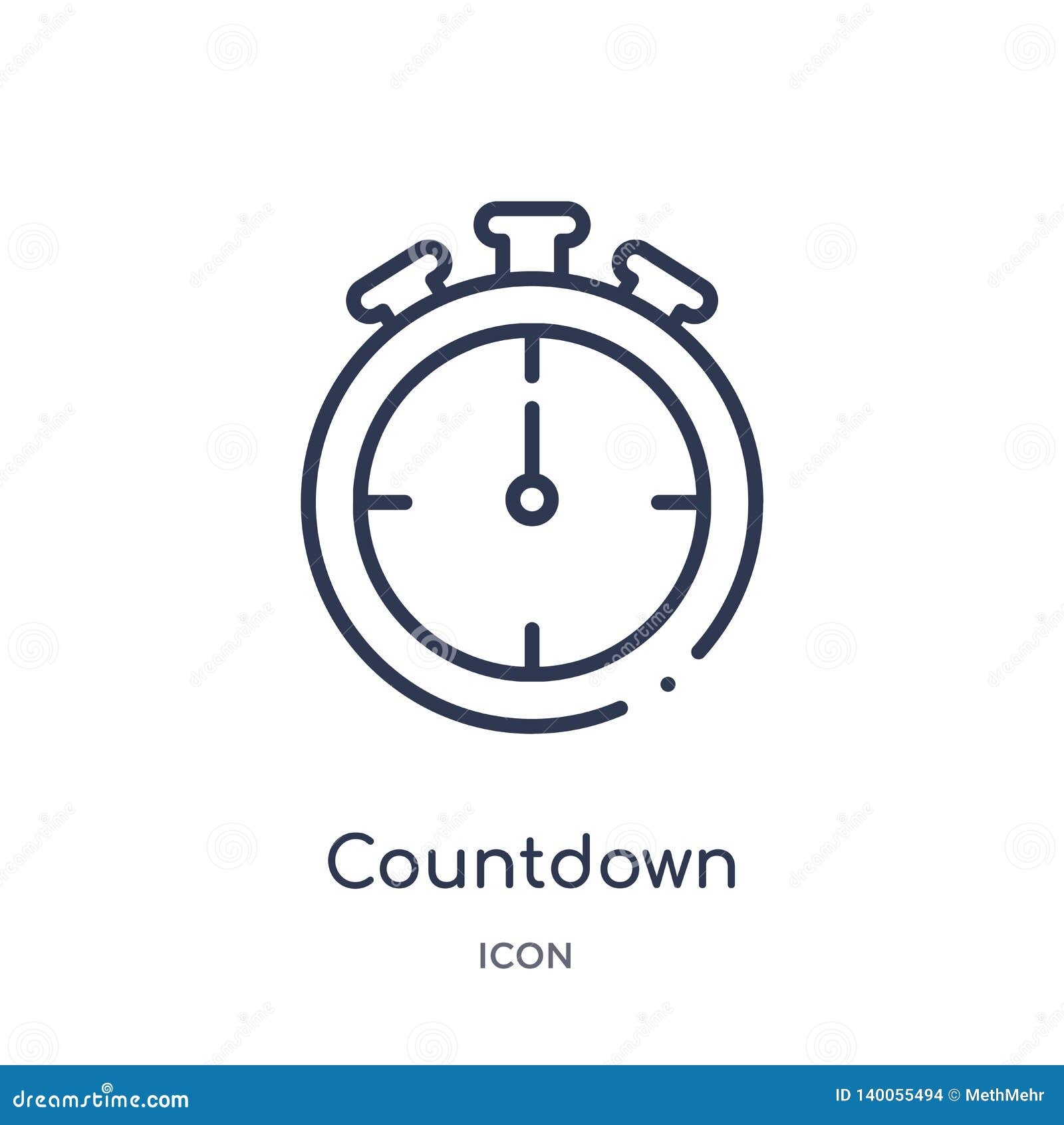 Linear Countdown Icon From Electronic Devices Outline Collection Thin