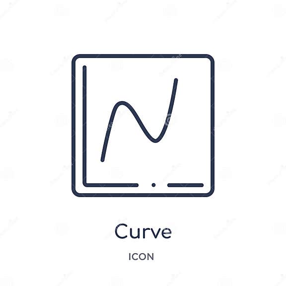 Linear Curve Icon from Edit Outline Collection. Thin Line Curve Vector ... Linear Curve Icon from Edit Outline Collection. Thin Line Curve Vector ...